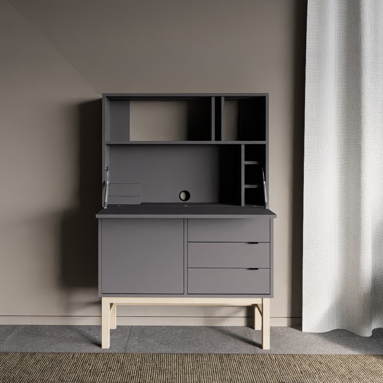 SEK-MODEL-1 - sekretarzyk, zamykane biurko z szafką i szufladami ...